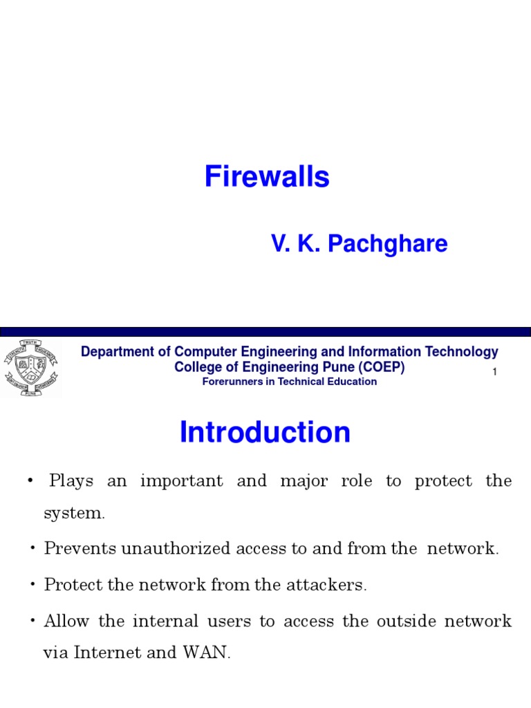 Firewall Description | PDF | Firewall (Computing) | Proxy Server
