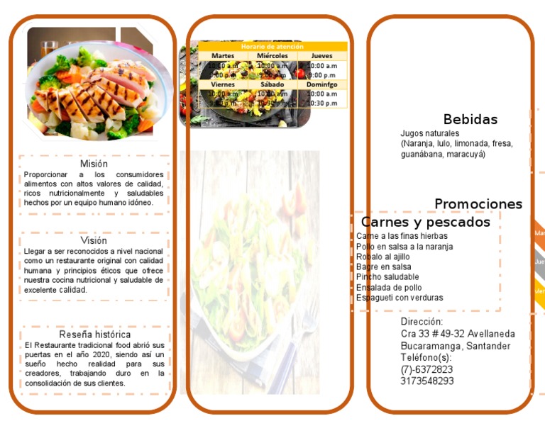 Modelo de Carta de Un Restaurante | PDF | Comportamientos alimenticios ...