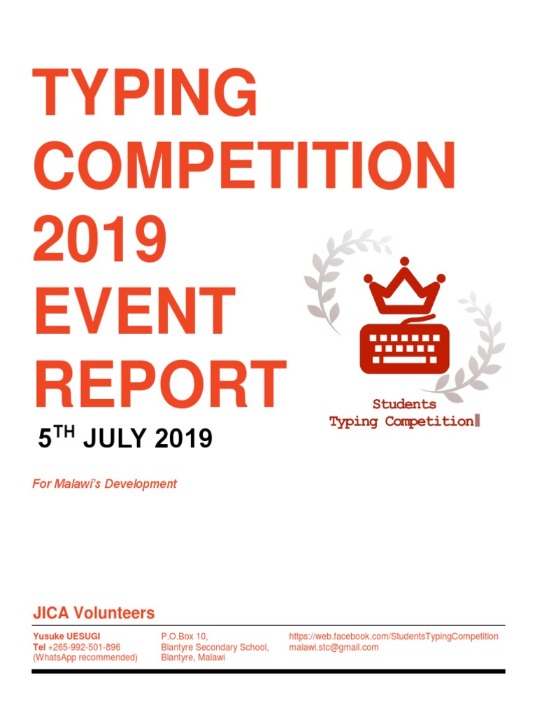 Typing Competition 2019 Event: 5 JULY 2019 | PDF | Competition