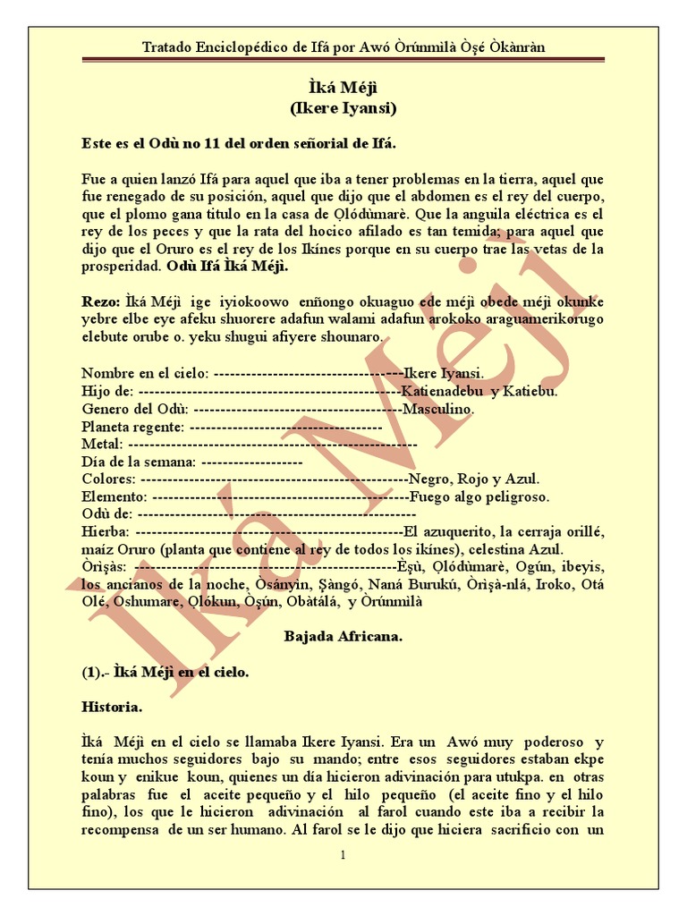 Ìká Méjì - New1 | PDF | Religión y creencia | Naturaleza