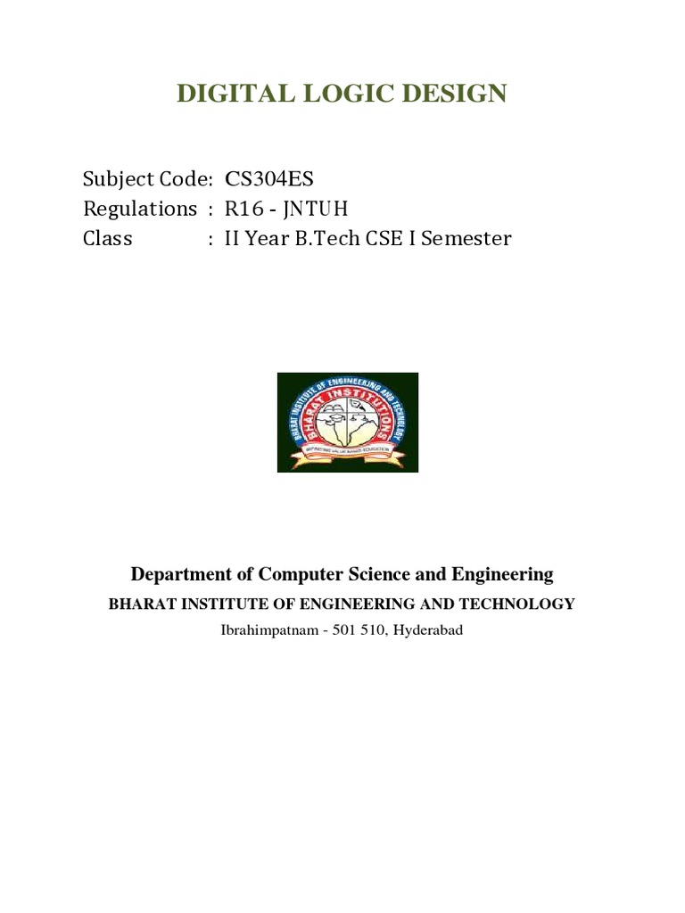 Digital Logic Design | PDF | Logic Gate | Digital Electronics