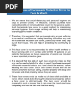CDC - Cloth Face Mask | PDF | Clothing | Textiles