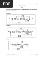 Exercises 05 Block Diagram Reduction | PDF | Control Theory | Applied Mathematics