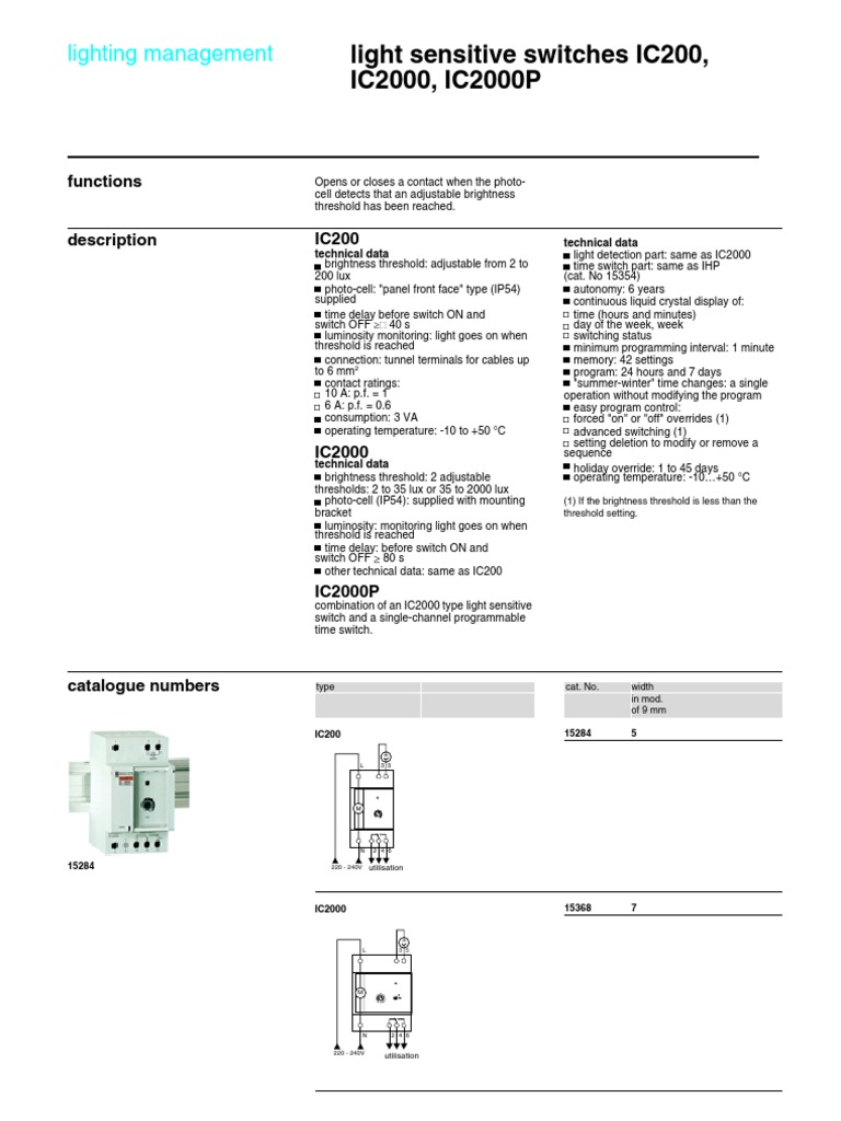 IC200 | Download Free PDF | Switch | Incandescent Light Bulb