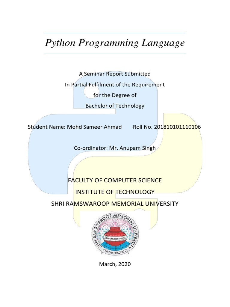 Python Report Pdf Pdf Python Programming Language Object