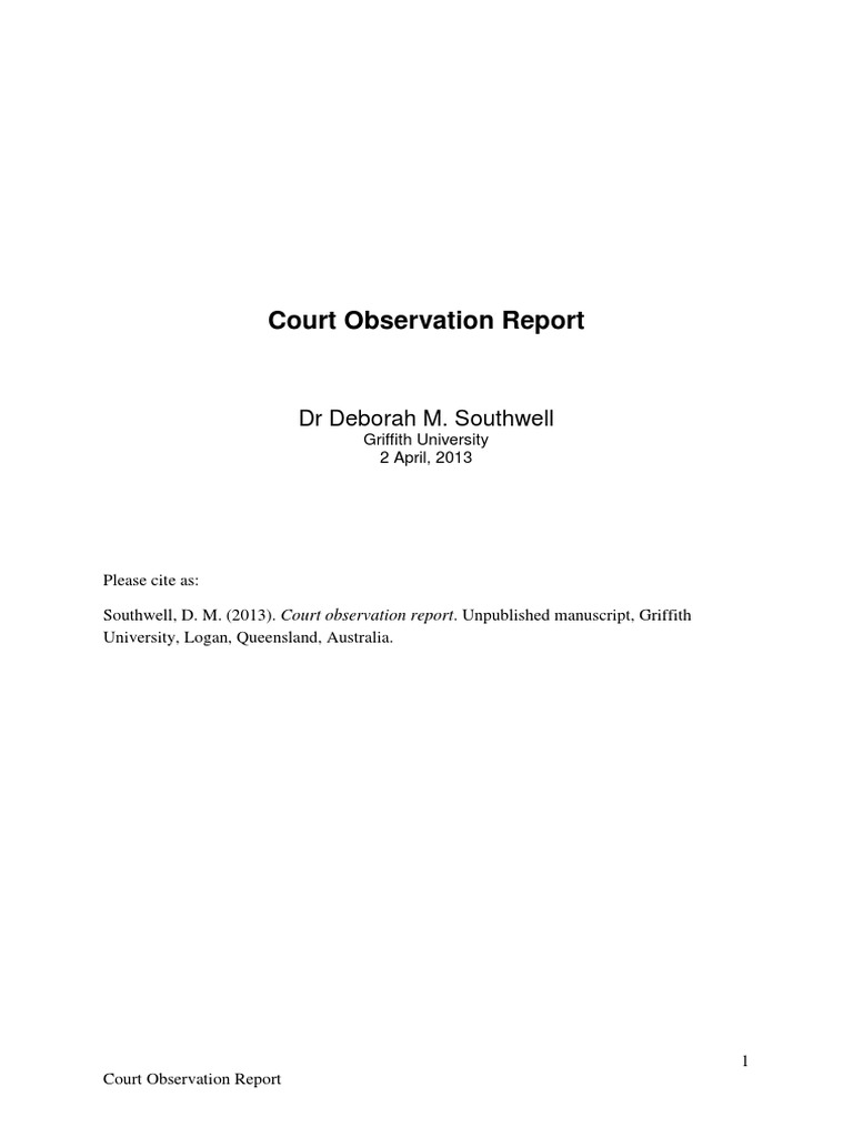 Court Observation Insights and Ethics | PDF | Magistrate | Common Law