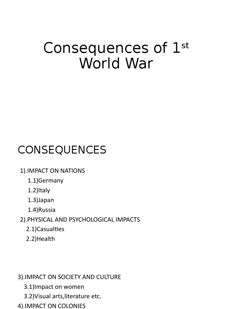 Consequences of World War I Explained | PDF | Travel | History