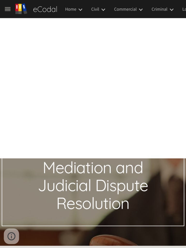 CAM and JDR ACT IRR | PDF | Settlement (Litigation) | Mediation