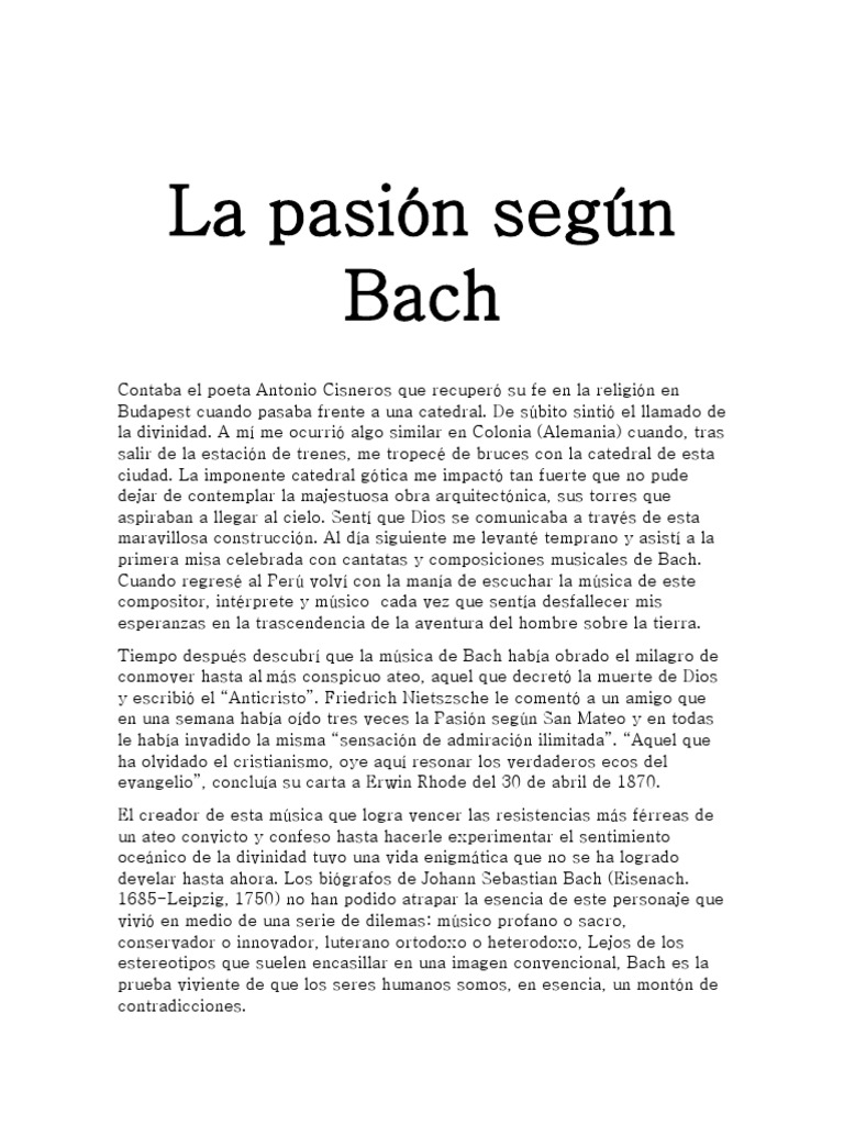 Bach | PDF | Johann Sebastian Bach | Religión y creencia