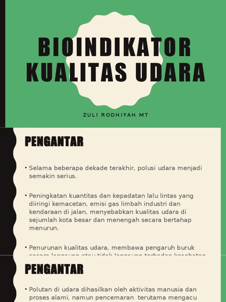 Bioindikator Kualitas Udara | PDF | Griya & Taman | Sains & Matematika