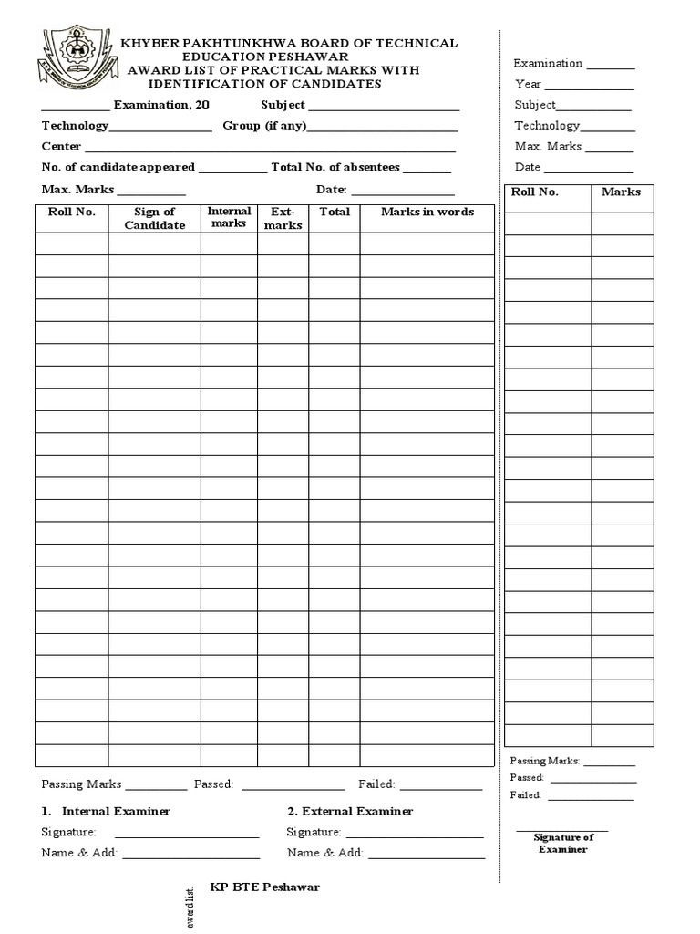 Practical Award List Profarma | PDF