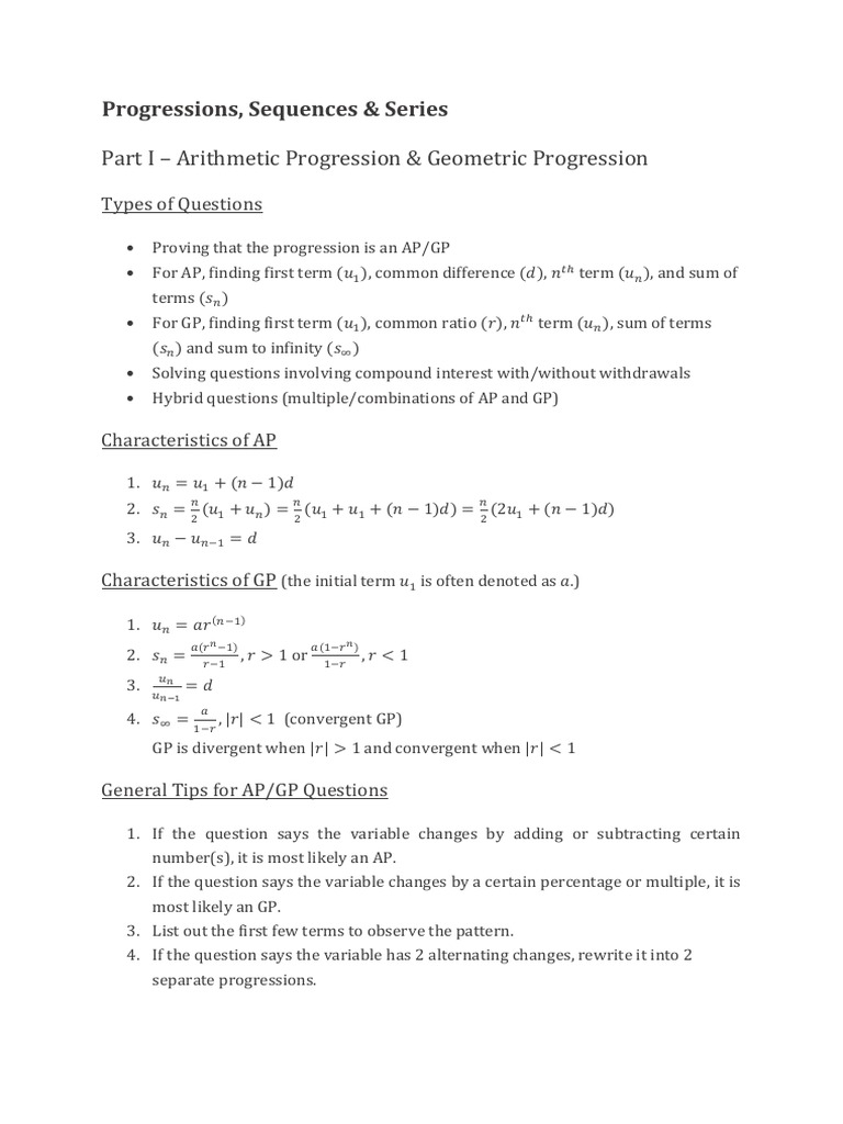 4 - Sequences - Series | PDF | Summation | Sequence