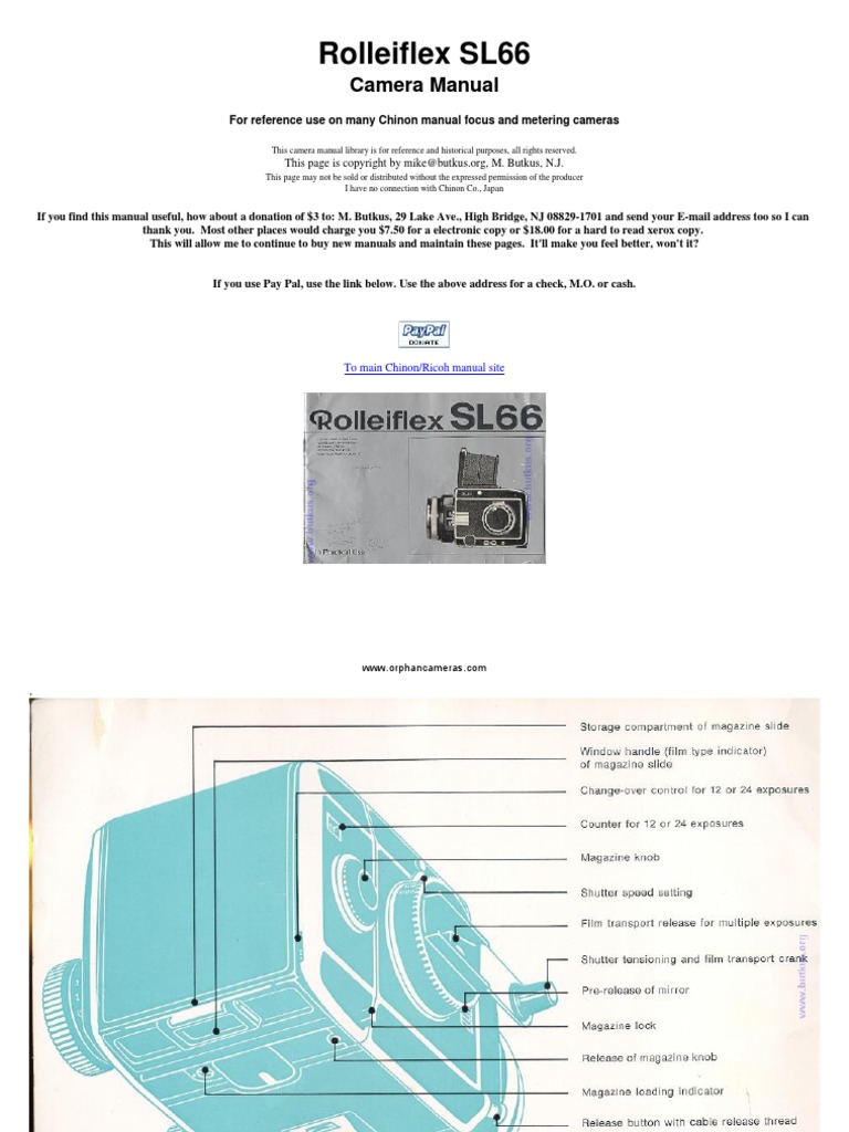 Rollei SL66 | PDF | Lens (Optics) | Shutter (Photography)