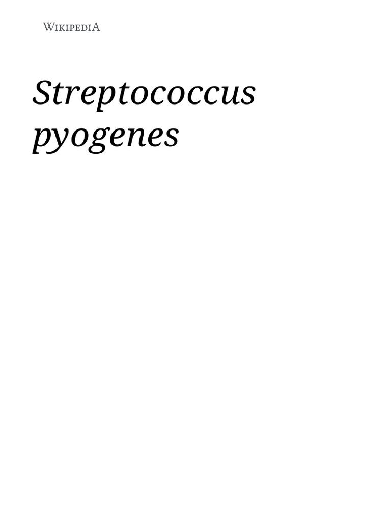 Streptococcus Pyogenes | PDF