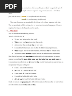 Cleft Sentences Exercises | PDF | Clause | Sentence (Linguistics)