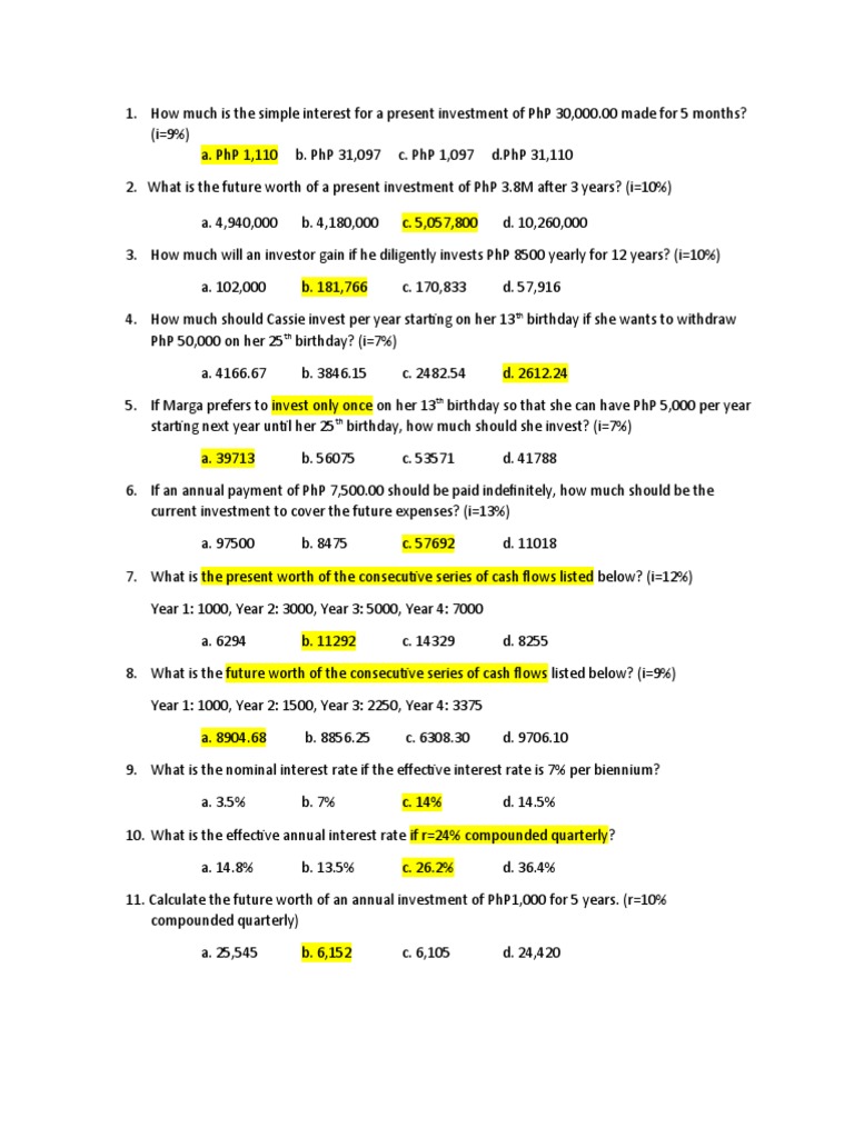 Engg Econ Sample Probs - LECTURE | PDF | Book Value | Depreciation