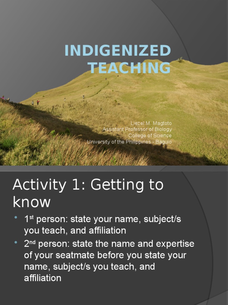 Indigenized Teaching | PDF | Curriculum | Science Education