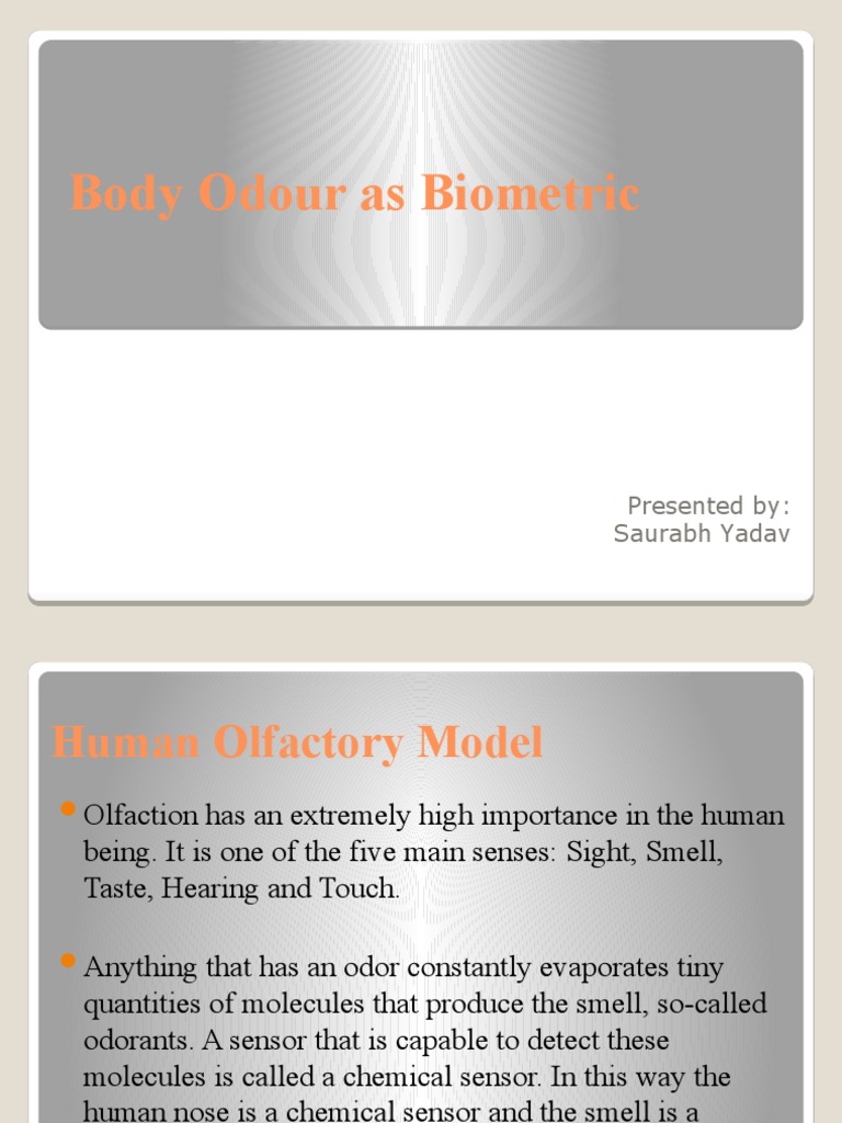 Body Odour As Biometric Understanding The Human Olfactory System And Its Application In