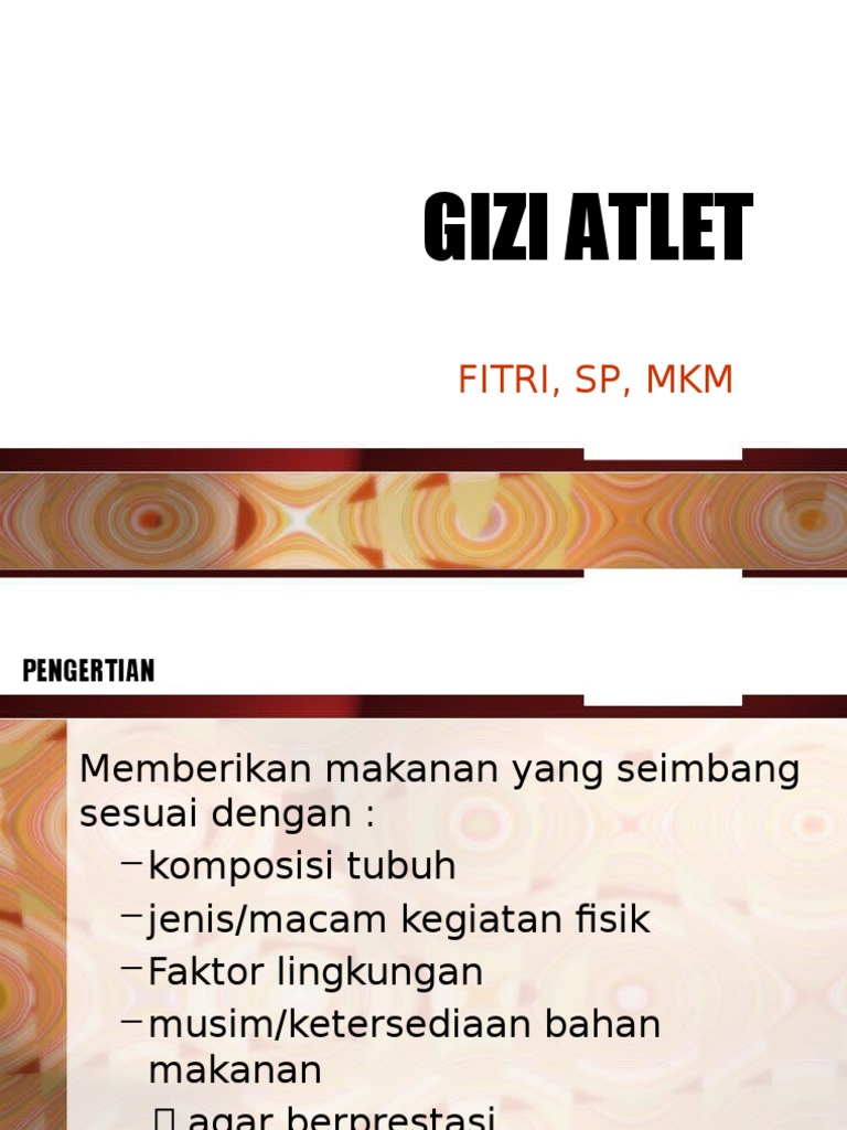 Nutrisi Optimal untuk Atlet | PDF