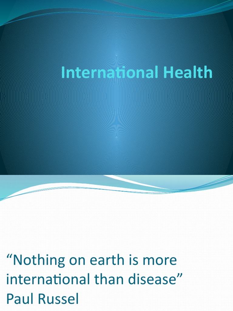 International Health | PDF | World Health Organization | United Nations ...