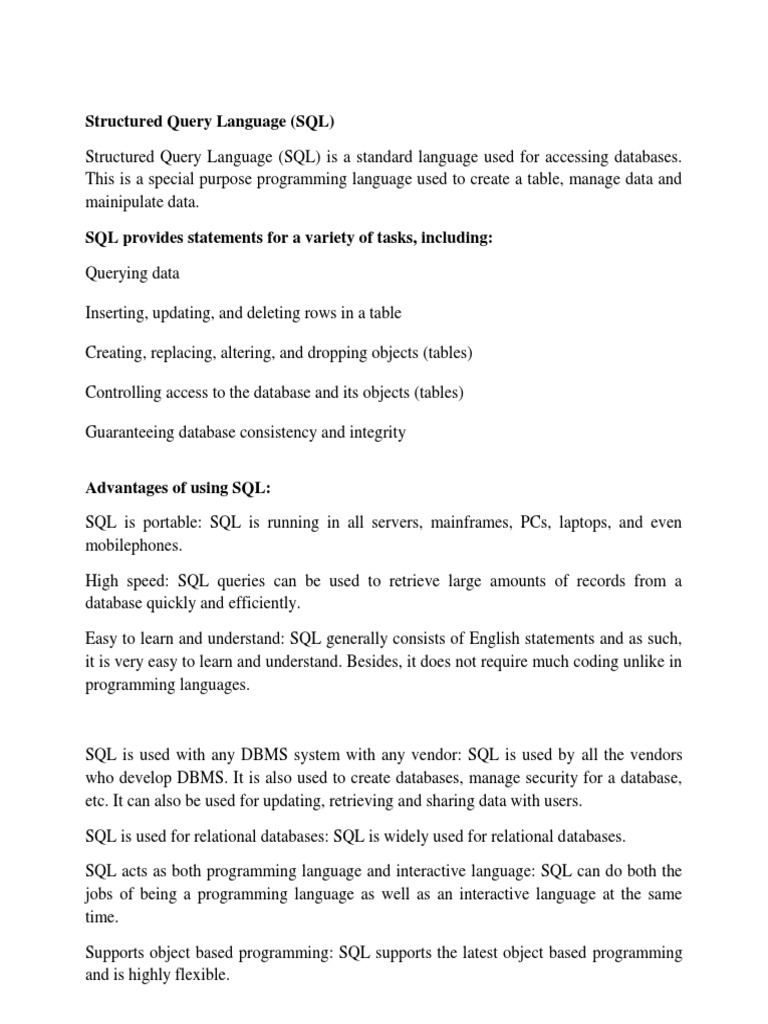 Mysql Commands Notes | PDF | Sql | Databases Mysql Commands Notes | PDF | Sql | Databases