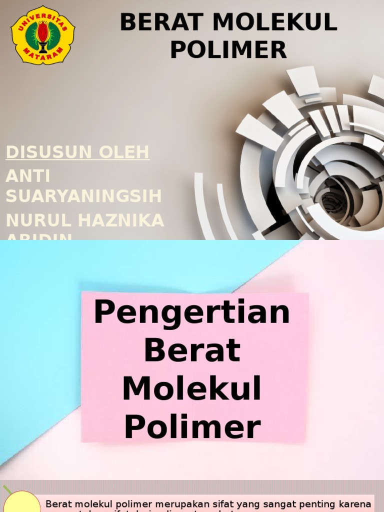 Berat Molekul Polimer | PDF | Sains & Matematika