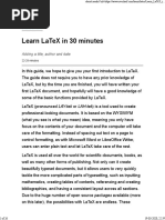 Bcs456d Technical Writing Using Latex | Pdf | Computers