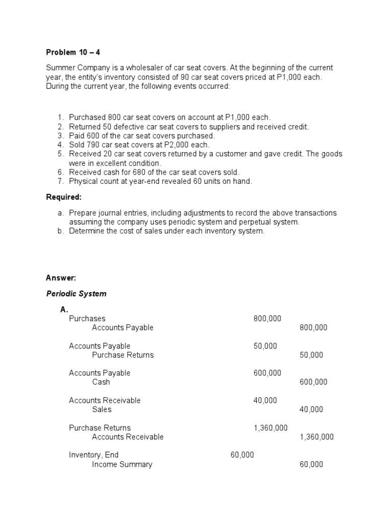 Accounting 1a | PDF | Cost Of Goods Sold | Accounts Payable