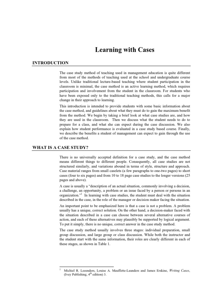 Case Study Method in Marketing Education | PDF | Case Study | Strategic ...