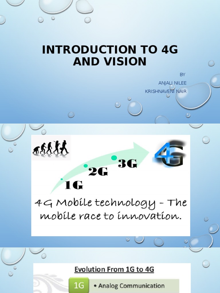 Introduction to 4G Technology and Its Vision | PDF