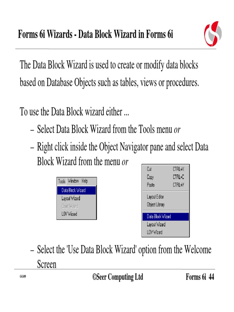 Example Oracle Forms 6i Training - SLIDES | PDF
