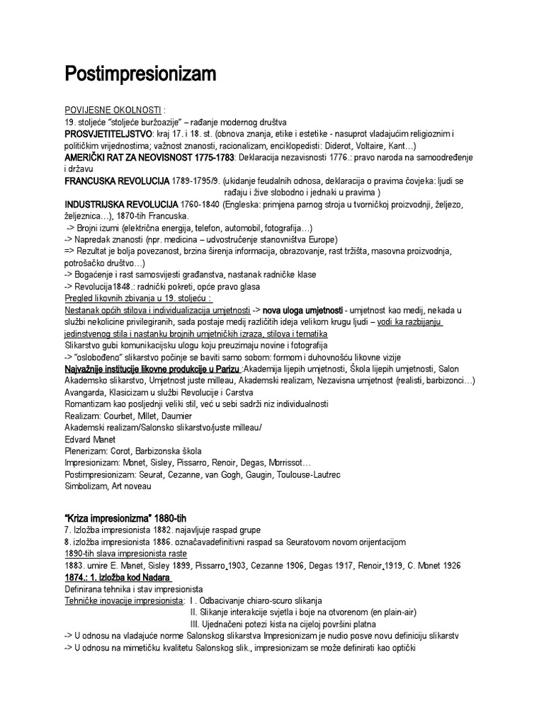 POSTIMPRESIONIZAM | PDF