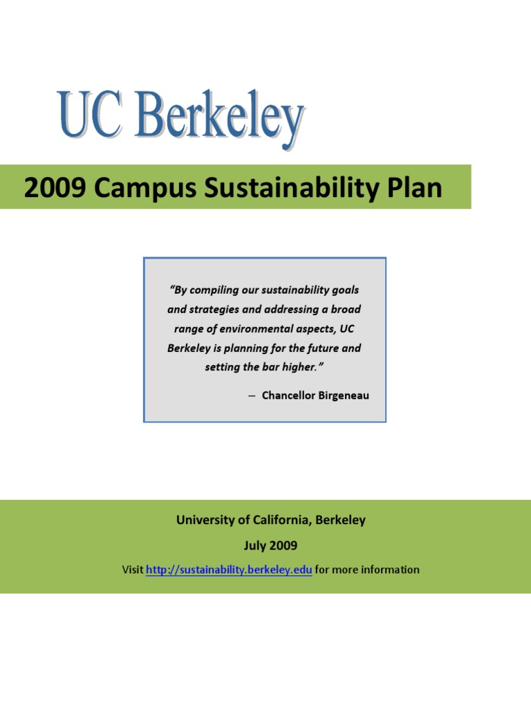 2009 Campus Sustainability Plan | PDF | University Of California ...