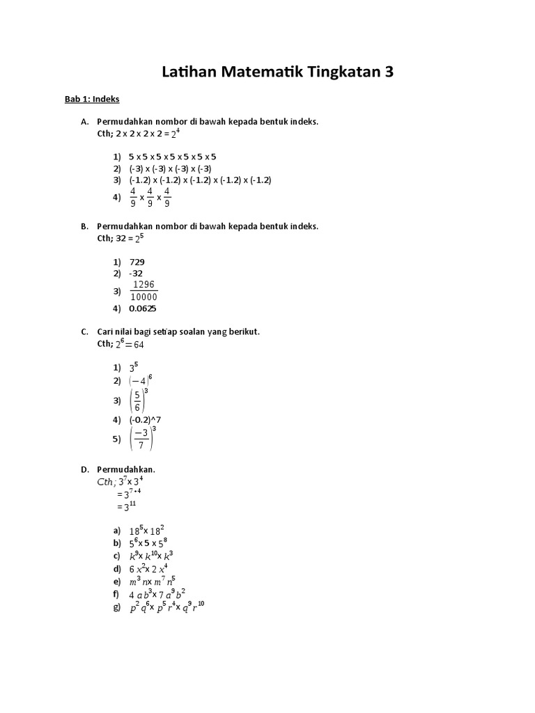 Maths Form 3 | PDF
