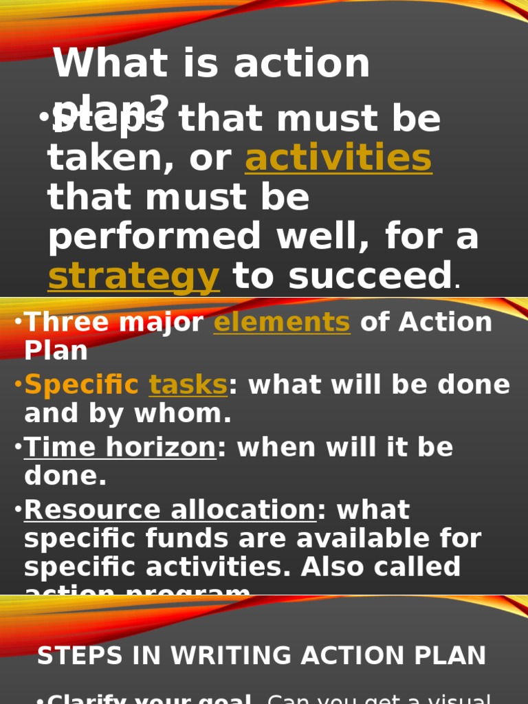 What Is Action Plan?: - Steps That Must Be | PDF | Goal | Cognition