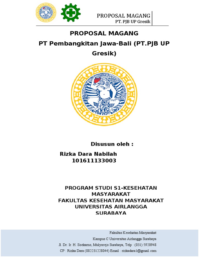 Proposal Magang PT. PJB UP GRESIK 2020 | PDF | Sains & Matematika