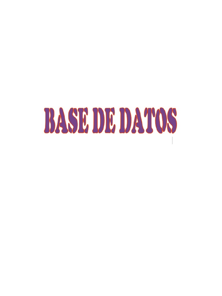 Manual Base de Datos | PDF | Bases de datos | Usuario (informática)