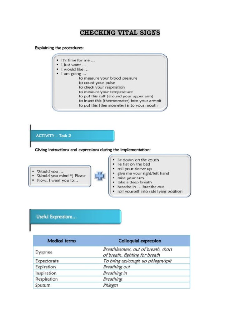 Checking - Vital - Signs 2 | PDF