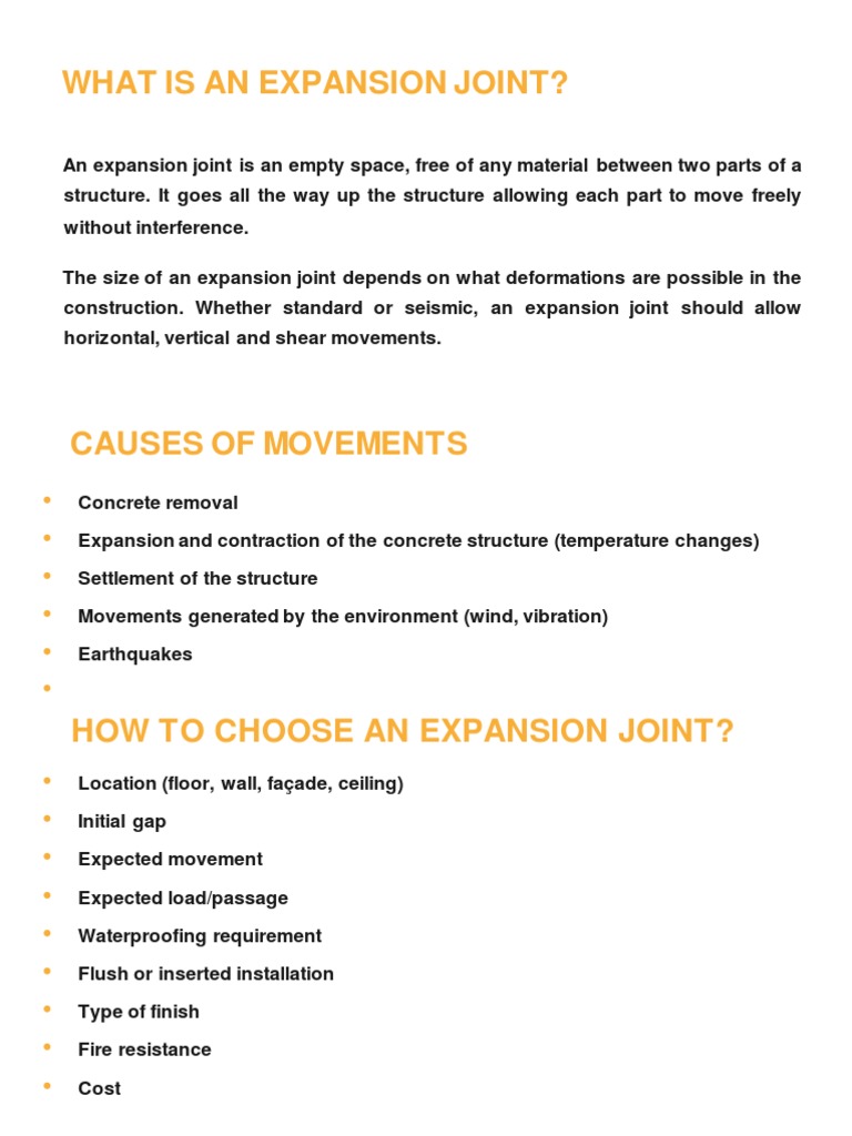 What Is An Expansion Joint? | PDF | Wall | Concrete