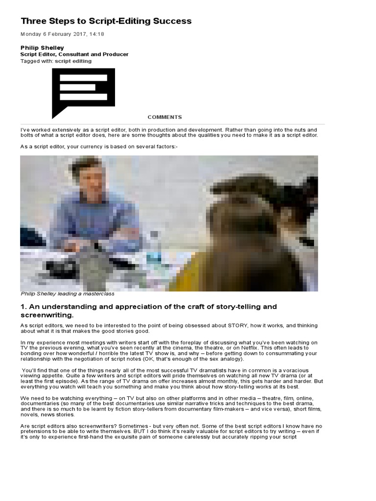 Three Steps To Script-Editing Success | PDF