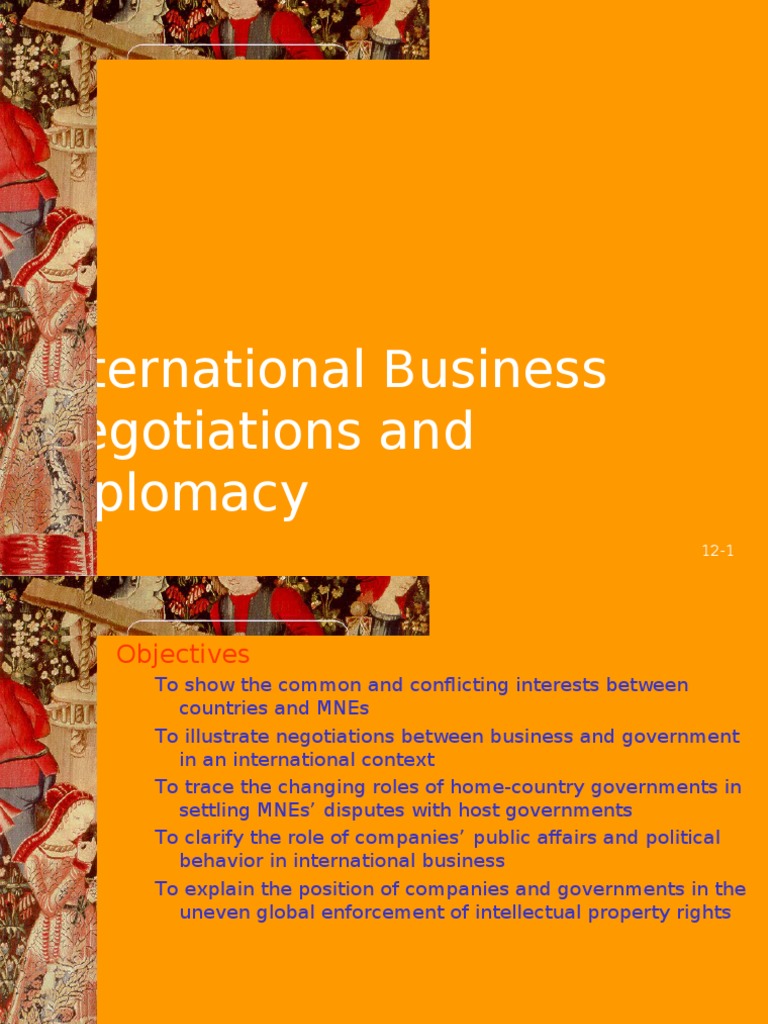 International Business Diplomacy | PDF | Negotiation | Foreign Direct ...
