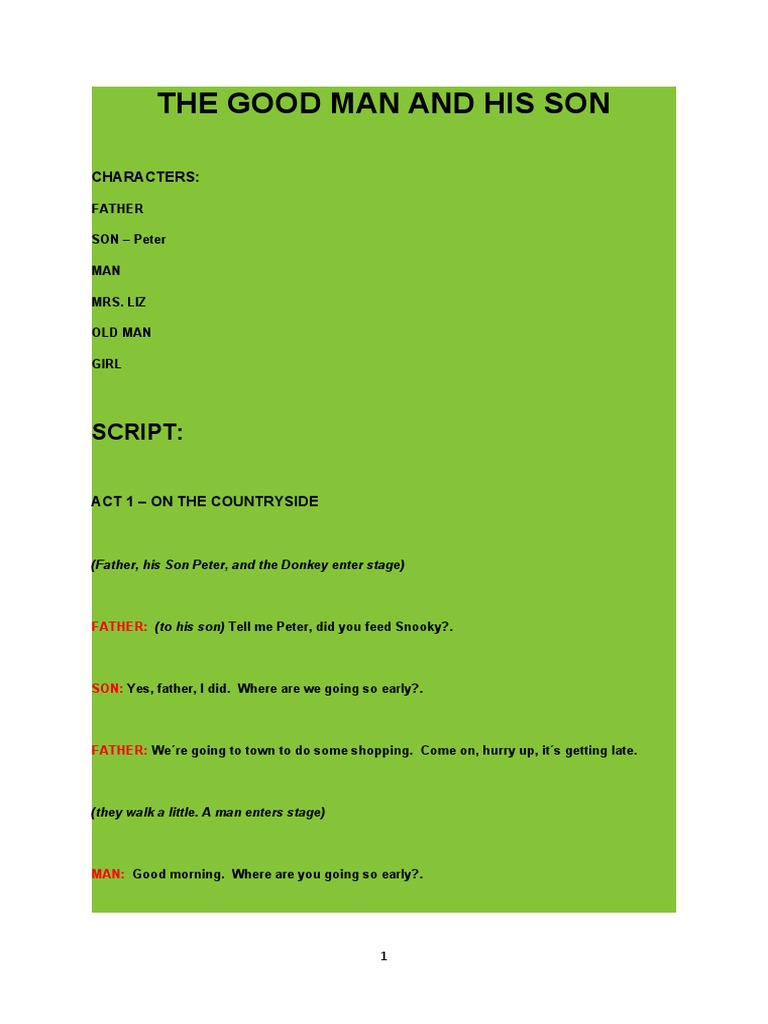 The Good Man and His Son | PDF