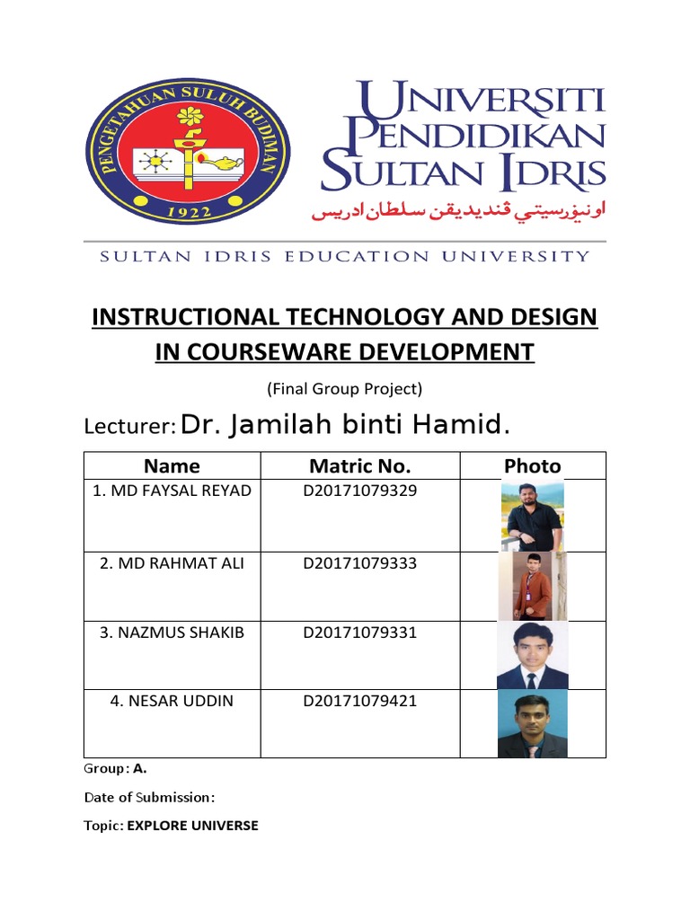 Instructional Technology and Design in Courseware Development | PDF ...