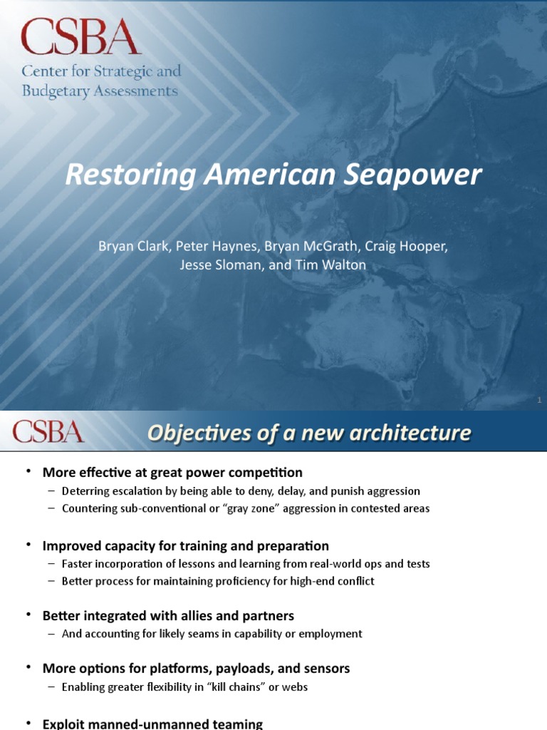 CSBA Fleet Architecture Brief | PDF | Anti Submarine Warfare | Sonar