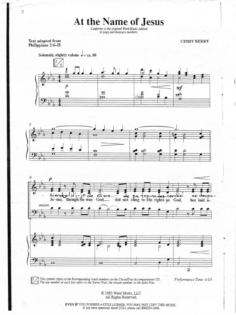 At The Name of Jesus SATB PDF | PDF
