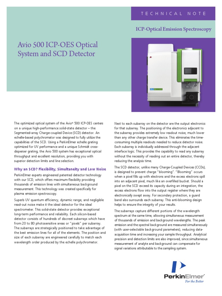 Avio 500 ICP-OES Optical System+SCD Detector Technical Note | PDF ...