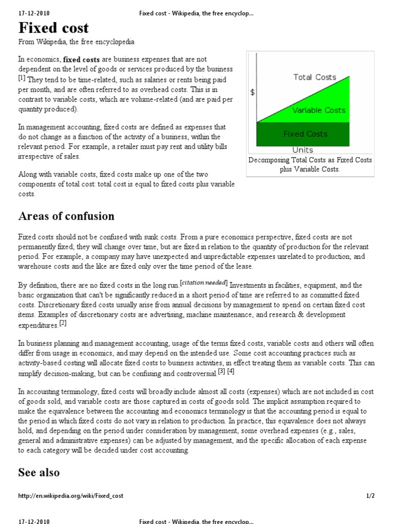 Fixed Cost | PDF | Financial Accounting | Management Accounting