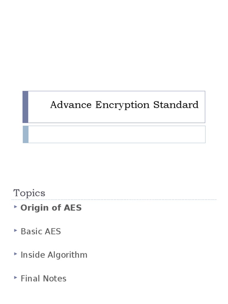 Advance Encryption Standard | Download Free PDF | Algorithms | Secrecy