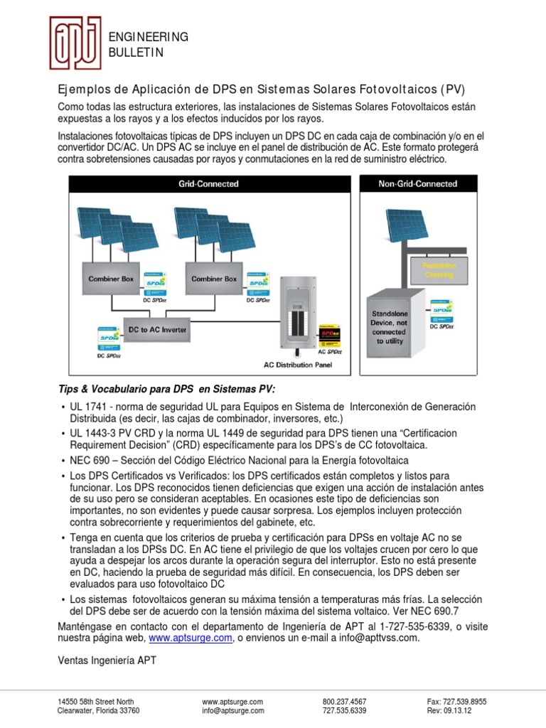 1 - Solar Photovoltaic (PV) SPD Application Examples | PDF ...