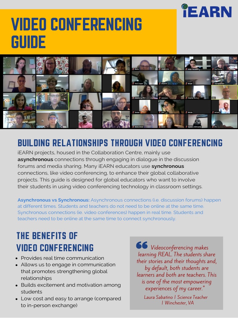 Video Conferencing for Educators | PDF | Videotelephony | Communication